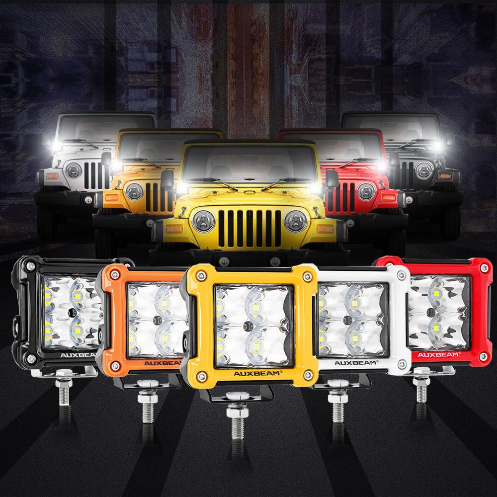 JEEP Wrangler NEW 3" LED Pods Light Spot/Flood Multicolor frame with ...